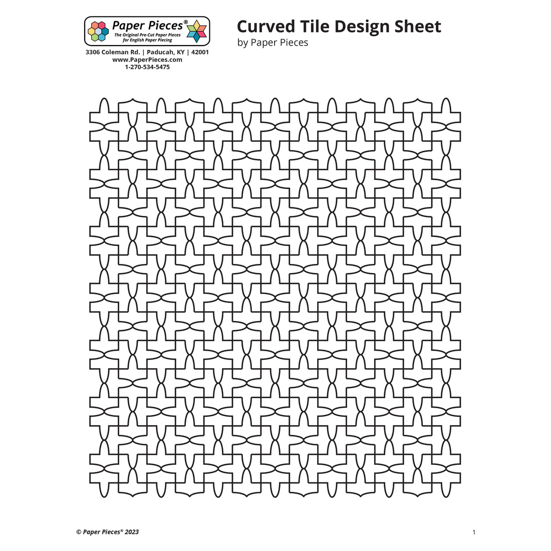 Curved Tile Design Sheet – Paper Pieces