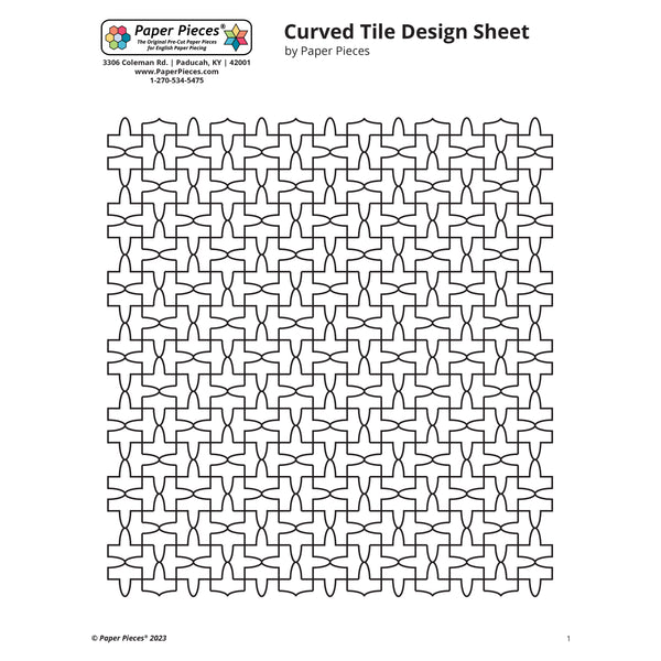 Curved Tile Design Sheet – Paper Pieces