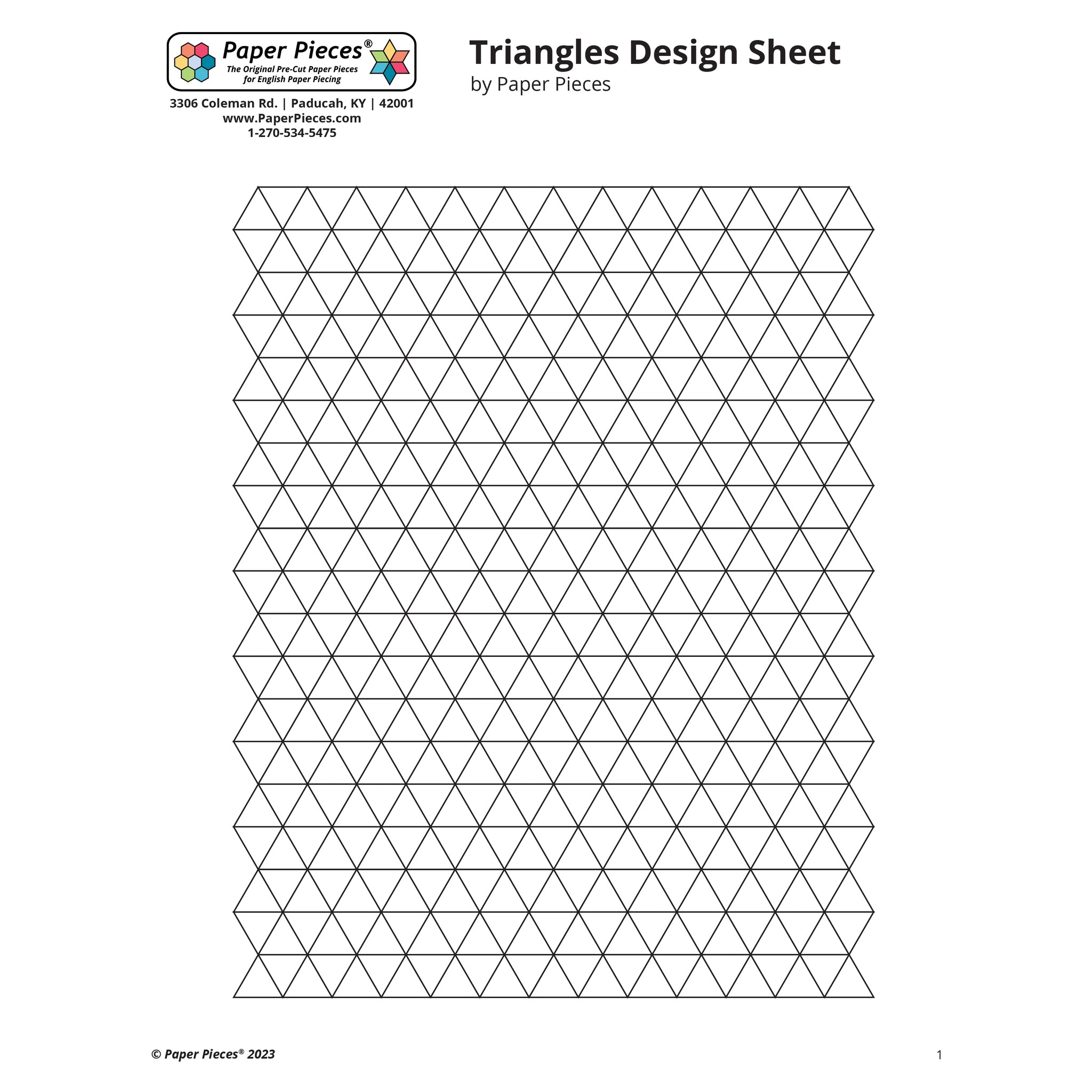 Triangle Design Sheet (Free PDF Download) – Paper Pieces