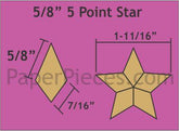Five Point Stars – Paper Pieces