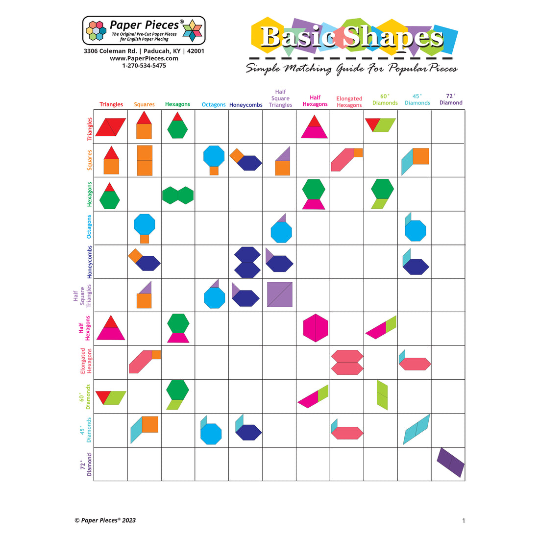 Basic Shape Connect (FREE PDF Download) – Paper Pieces