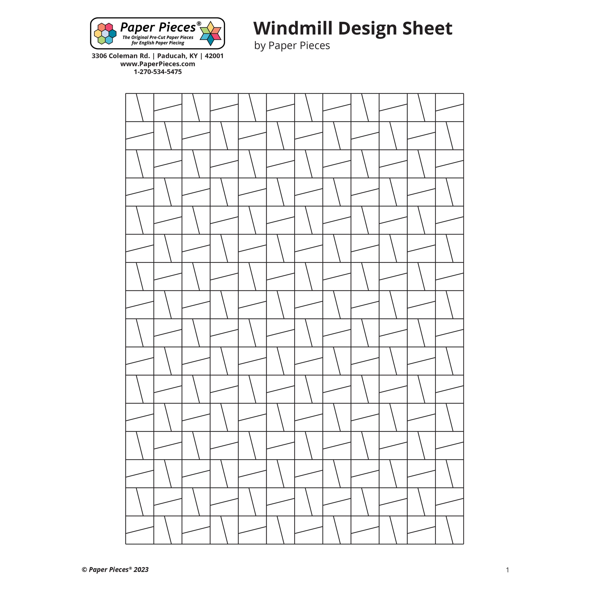Windmill Design Sheet (FREE PDF Download) – Paper Pieces
