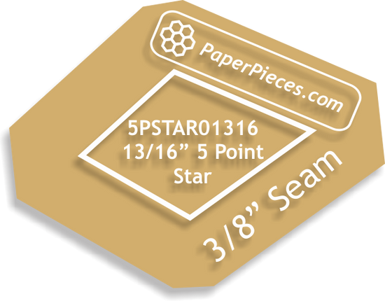 13/16" 5 Point Stars – Paper Pieces