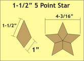 Five Point Stars – Paper Pieces